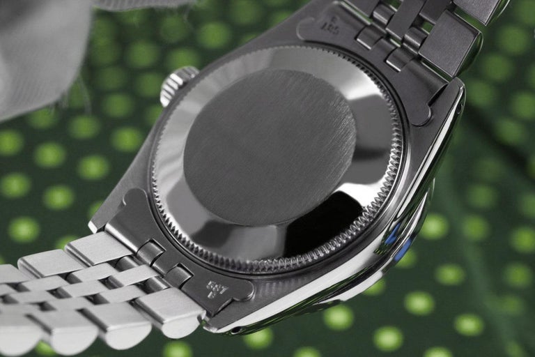 Rolex Datejust Silver Index Dial Diamond Bezel / Lugs Steel Watch For ...