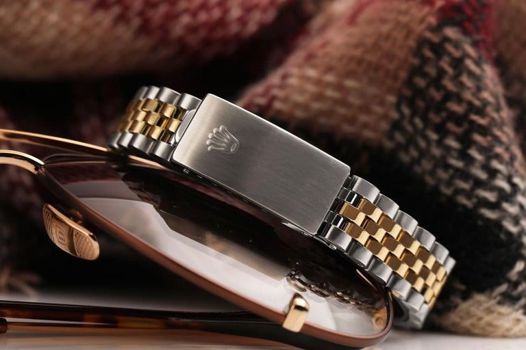 Rolex Datejust 68274 Vintage Two Tone Diamond Bezel Salmon Color Dial ...