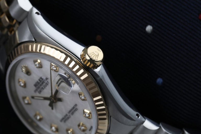 Rolex 31mm Datejust Women's Vintage Two Tone White MOP Mother of Pearl ...