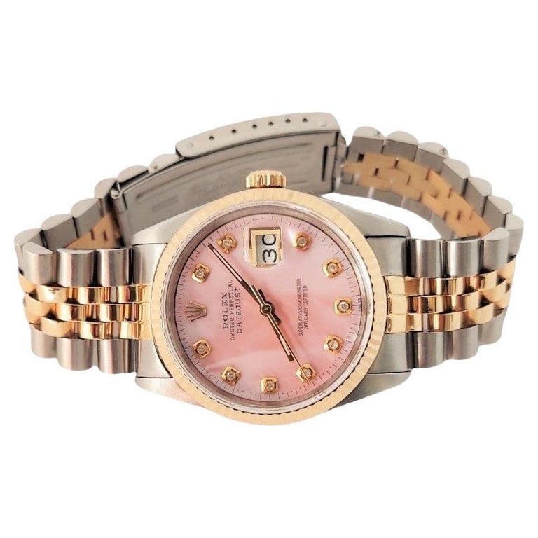 Rolex Montre Datejust 36 mm jubilee en diamants roses 16000 MOP En ...