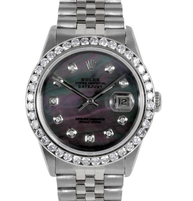 Rolex Datejust 16014 Black MP Diamond Jubilee For Sale at 1stDibs