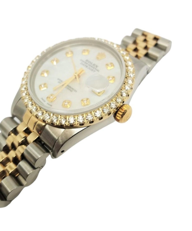Rolex Datejust 16233 MOP 2.0 Carat Diamond Jubilee For Sale at 1stDibs