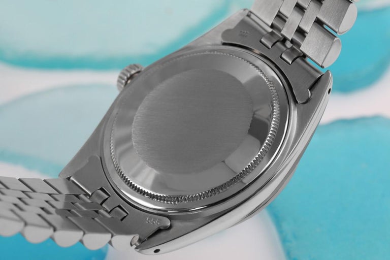 Rolex Datejust Baby Blue Mother of Pearl Roman Numeral Dial with 18k ...