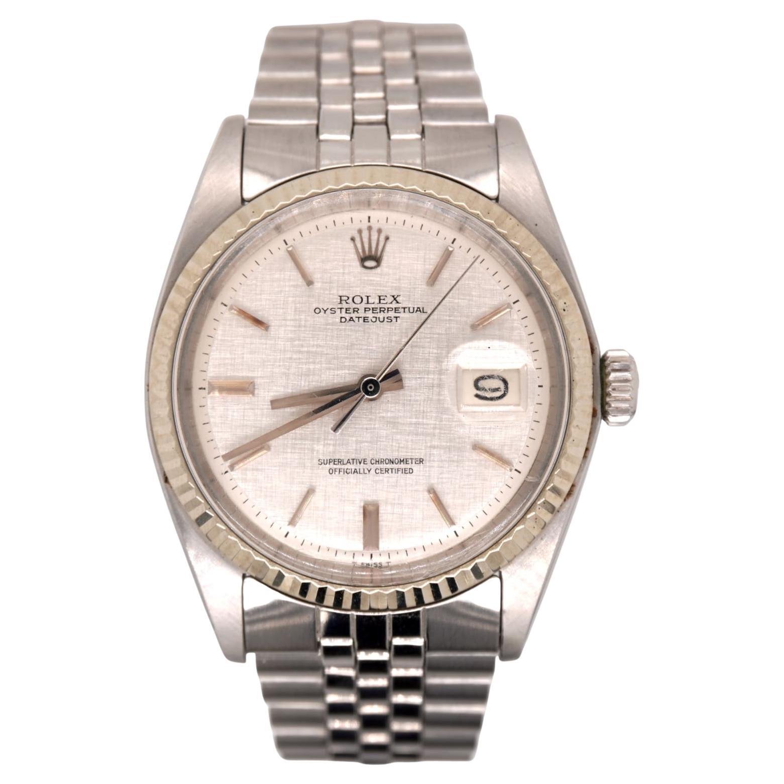 Rolex Datejust Stainless Steel Silver Dial Automatic Men Watch 1601 For ...