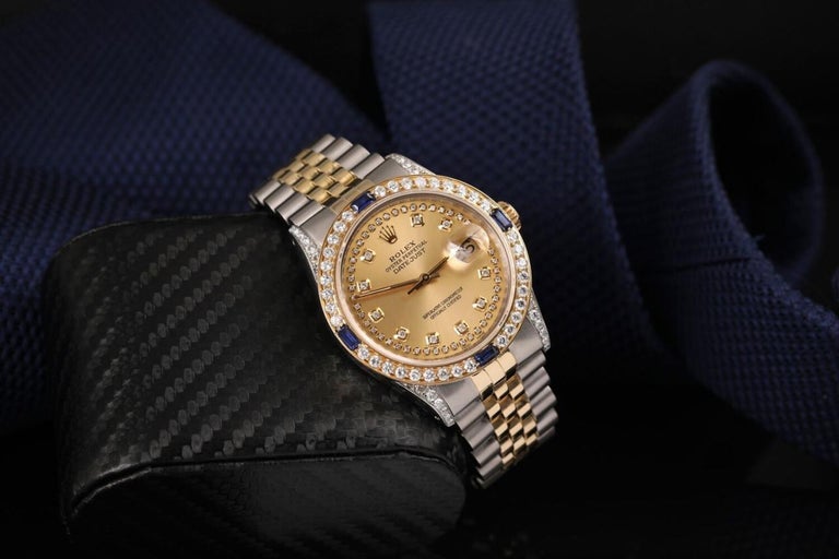 Rolex Datejust Two Tone Jubilee Champagne Color String Diamond Accent ...