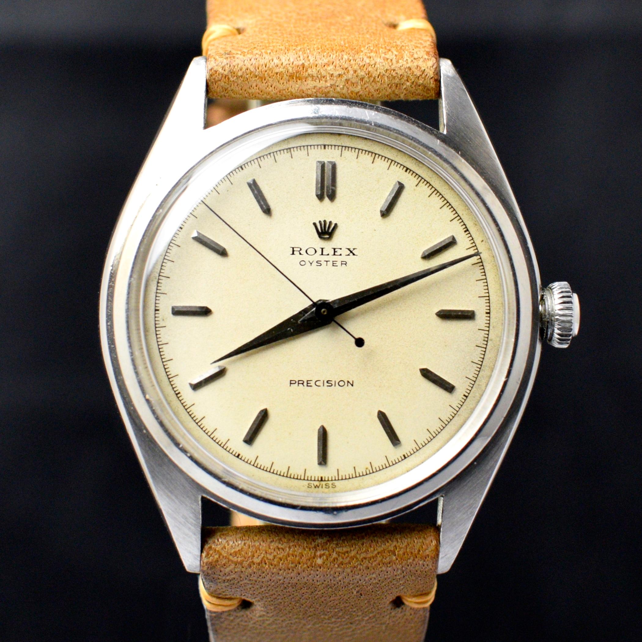 Rolex Oyster Precision White Creamy Dial 5024 Steel Manual Watch, 1960 ...