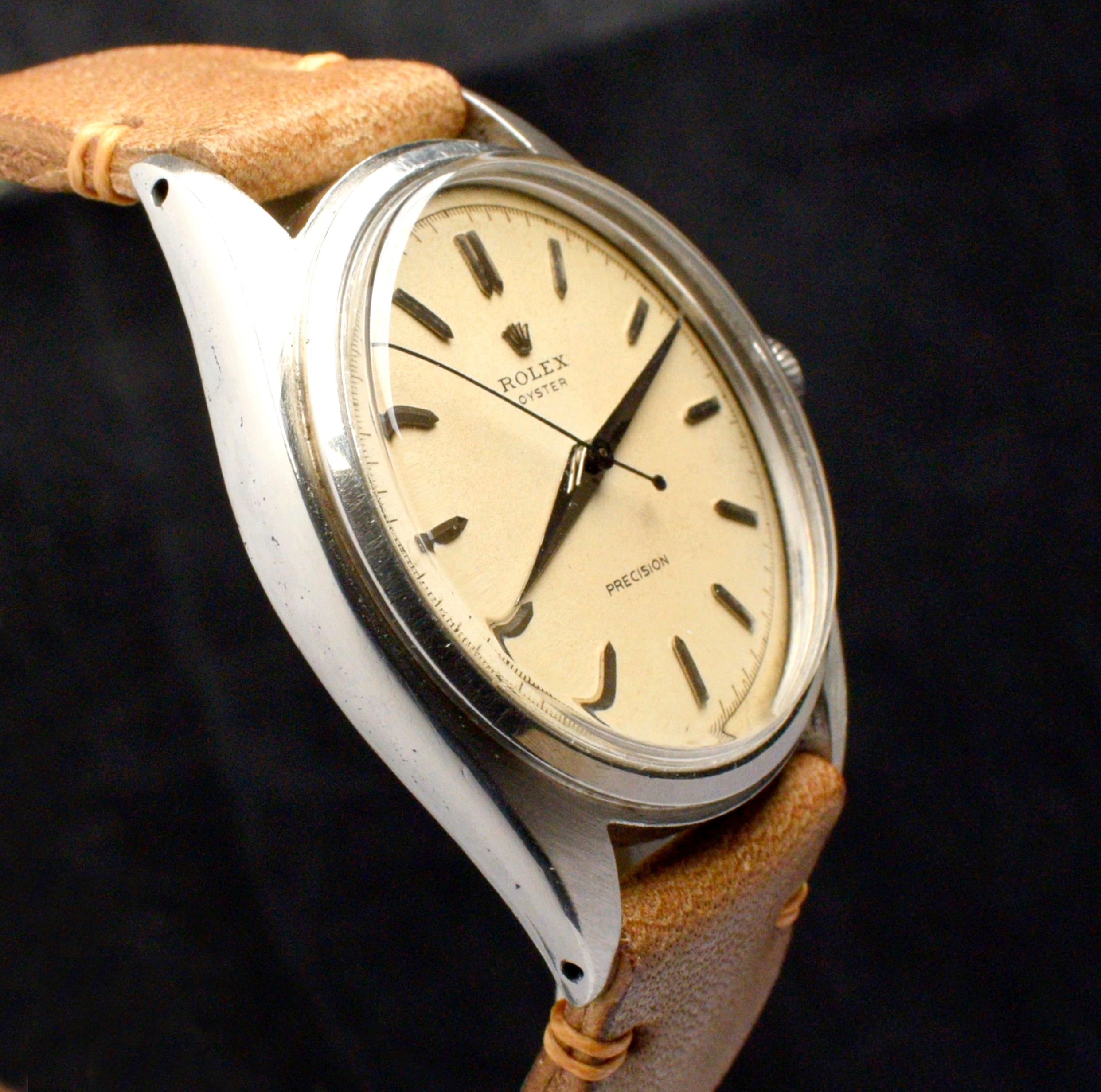 Rolex Oyster Precision White Creamy Dial 5024 Steel Manual Watch, 1960 ...