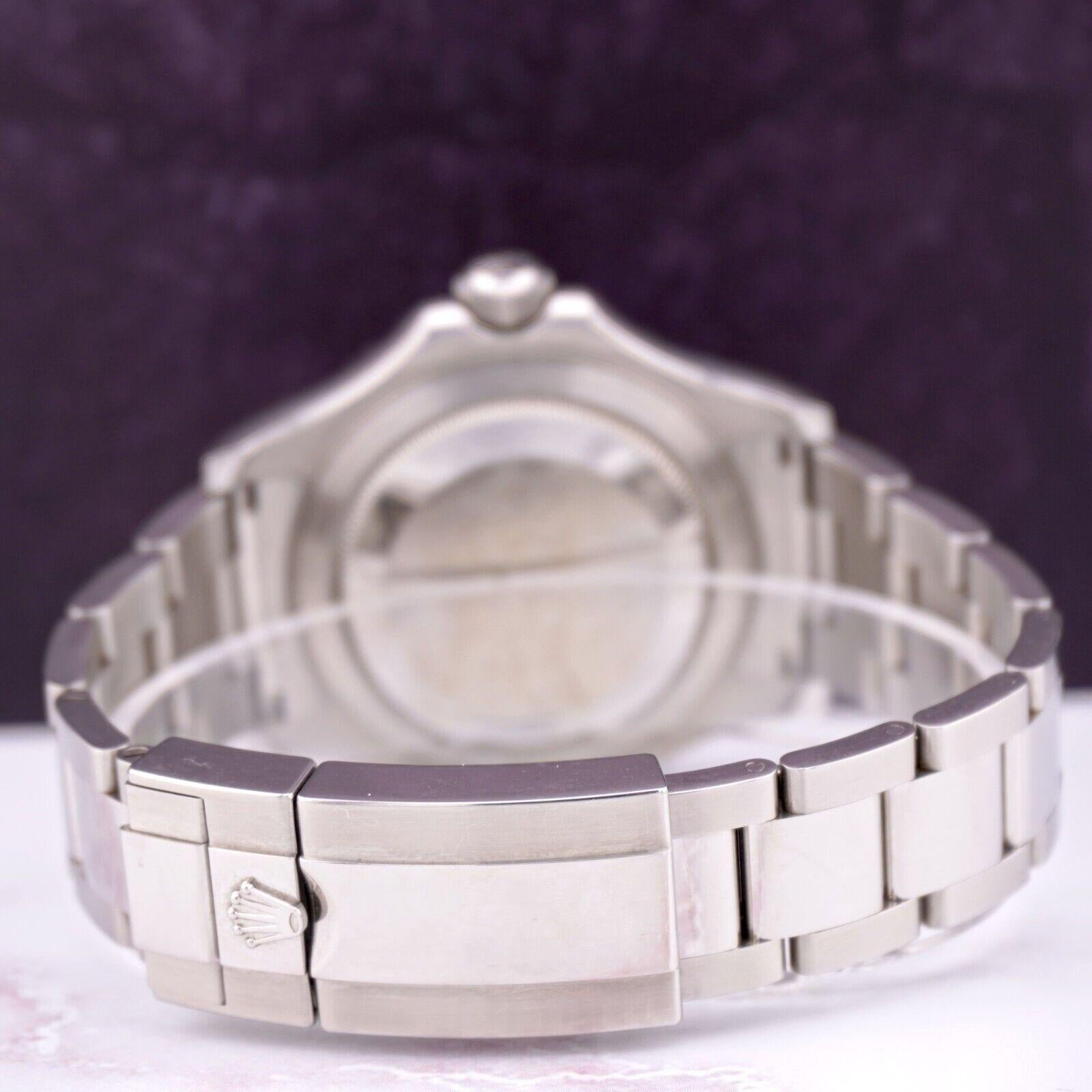 Rolex 40mm Yacht-Master Oyster Date Watch Platinum Bezel Blue Dial Ref ...