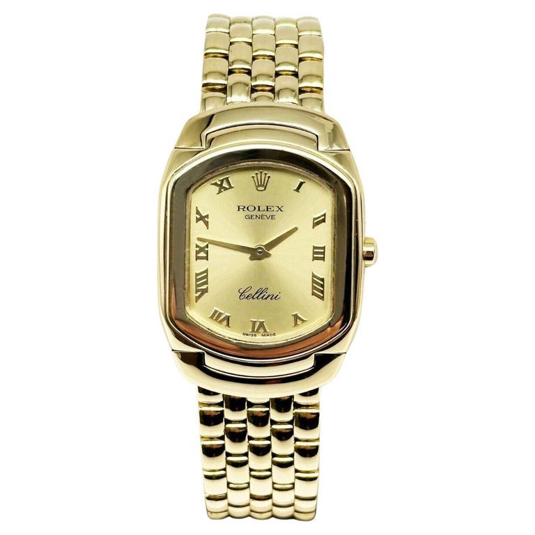 Rolex 6631 Damen Cellini Champagner römisches Zifferblatt 18K Gelbgold ...