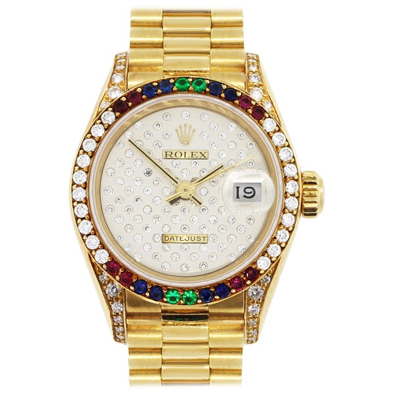 Rolex 69038 Datejust Crown Collection Ladies Wristwatch For Sale at 1stDibs