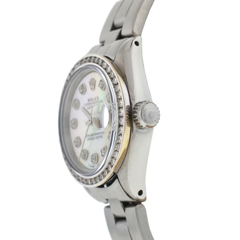 Rolex 6917 Datejust Aftermarket Mother of Pearl Diamond Dial and Bezel ...