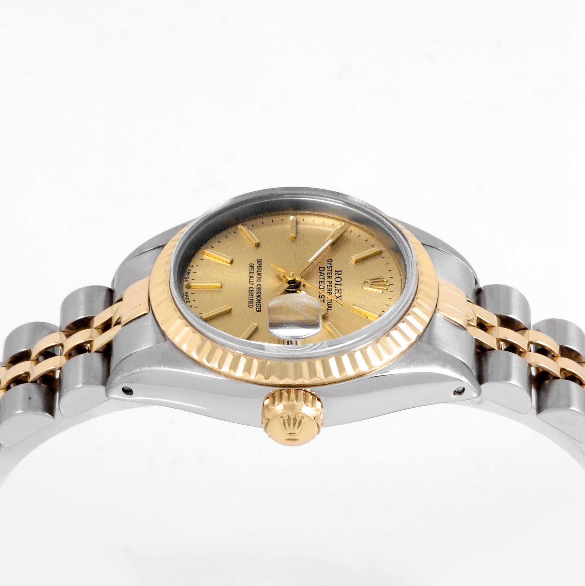 Rolex 6917 Ladies Datejust, Champagne Stick, Fluted Bezel, Jubilee Band ...
