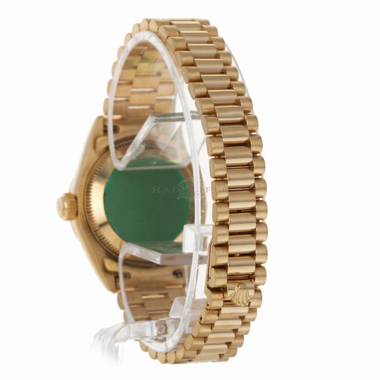 Rolex 69178 T Mirror Roman Dial Datejust President 18 Karat Gold Swiss ...