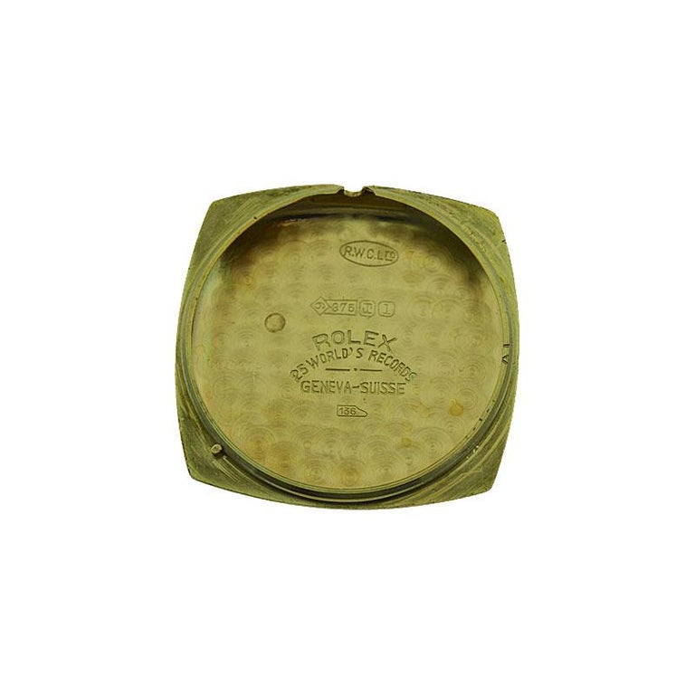 Rolex 9 Carat Gold Cushion Shaped Watch with Original Breguet Dial from ...