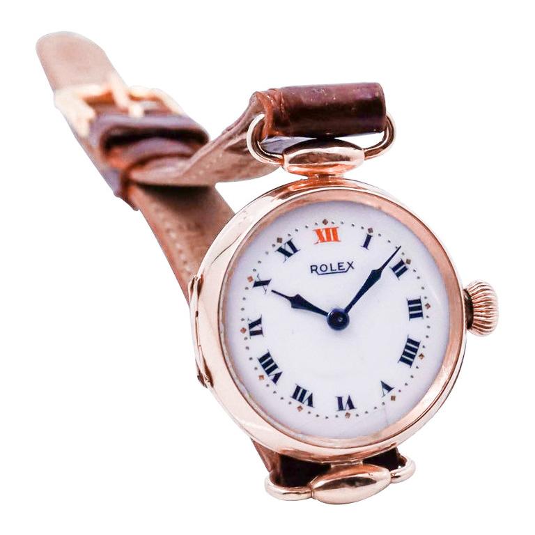 Rolex 9Ct. English Market Art Deco Ladies Rolex from 1920's with Enamel ...