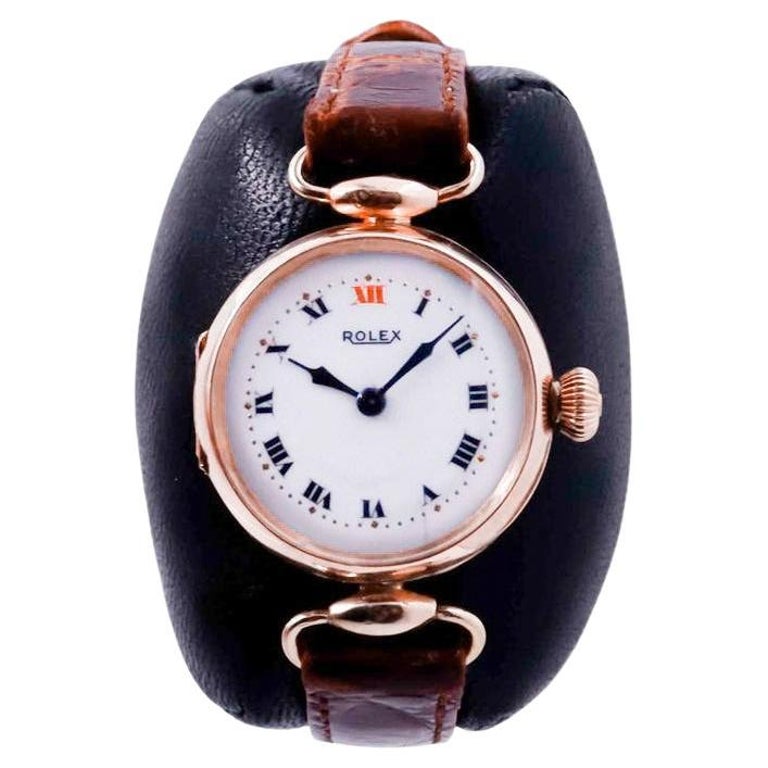 Rolex 9Ct. English Market Art Deco Ladies Rolex from 1920's with Enamel ...