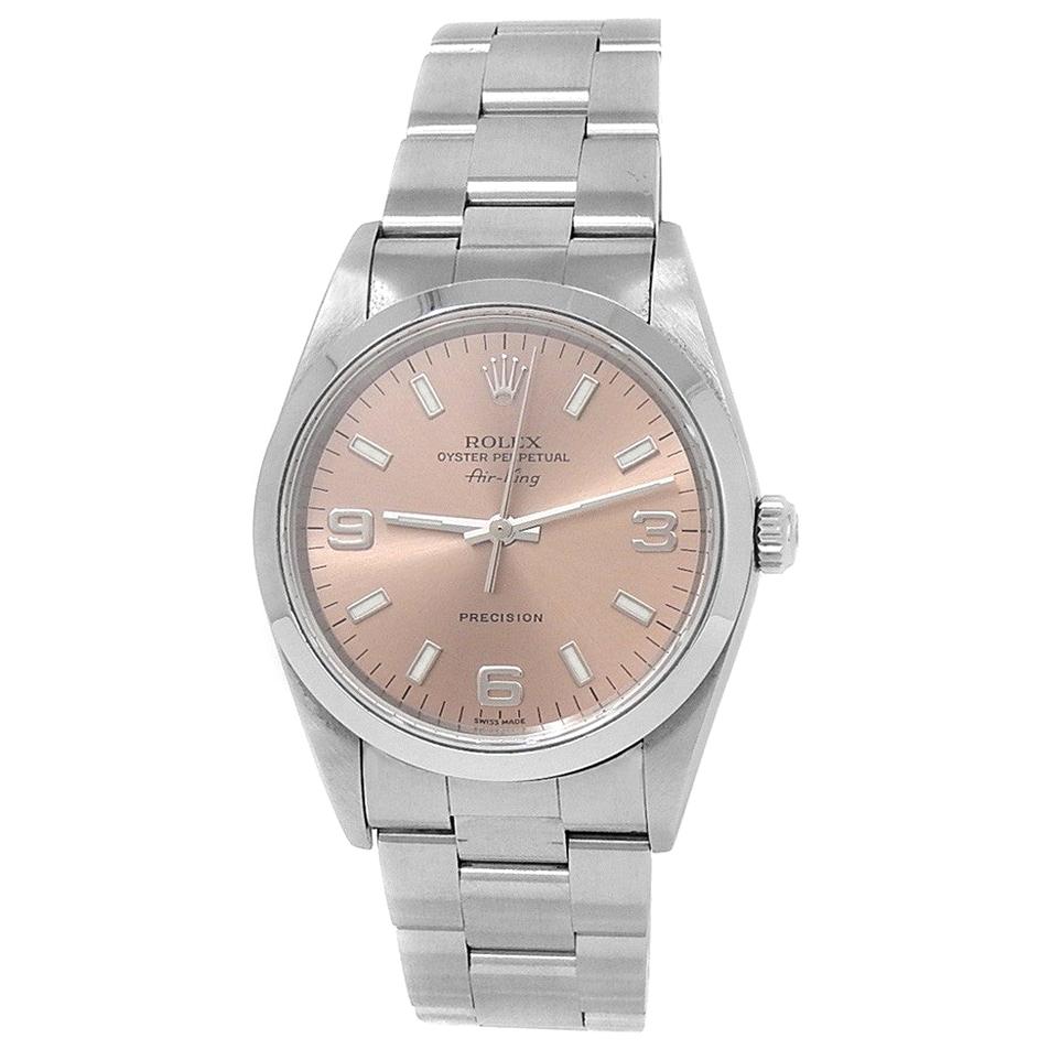 Rolex Air-King 14000, Salmon Dial, Certified and Warranty at 1stDibs ...