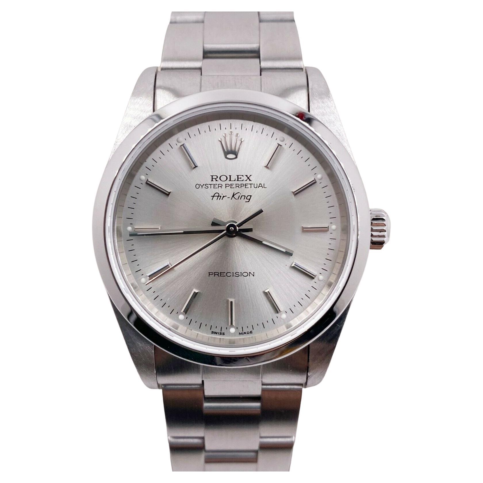 Rolex Air-King Super Precision Vintage Gents Gold Capped Silver Dial B ...