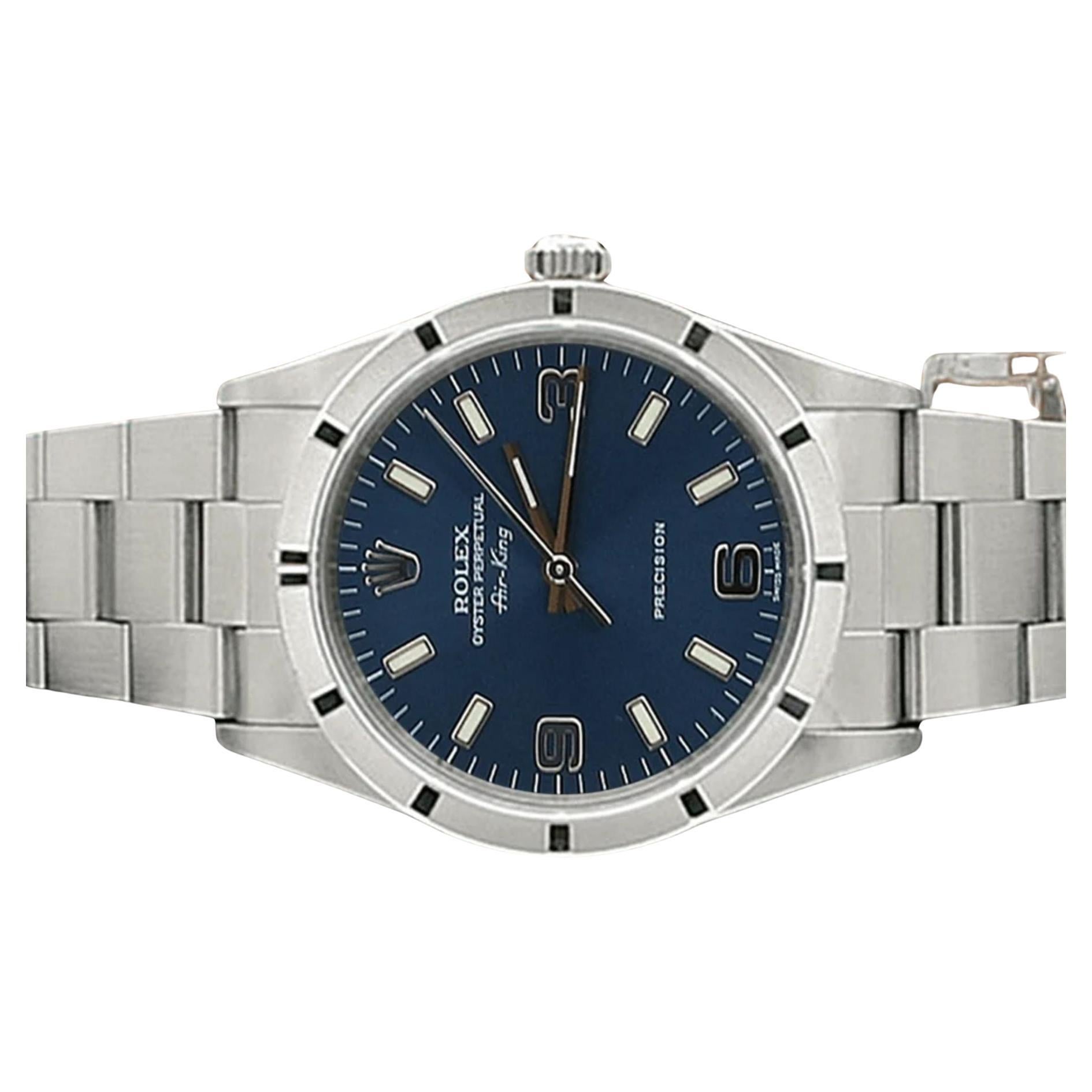 Rolex Air King 14010 Full Set - Blue 3-6-9 Dial - Classic Luxury Watch ...