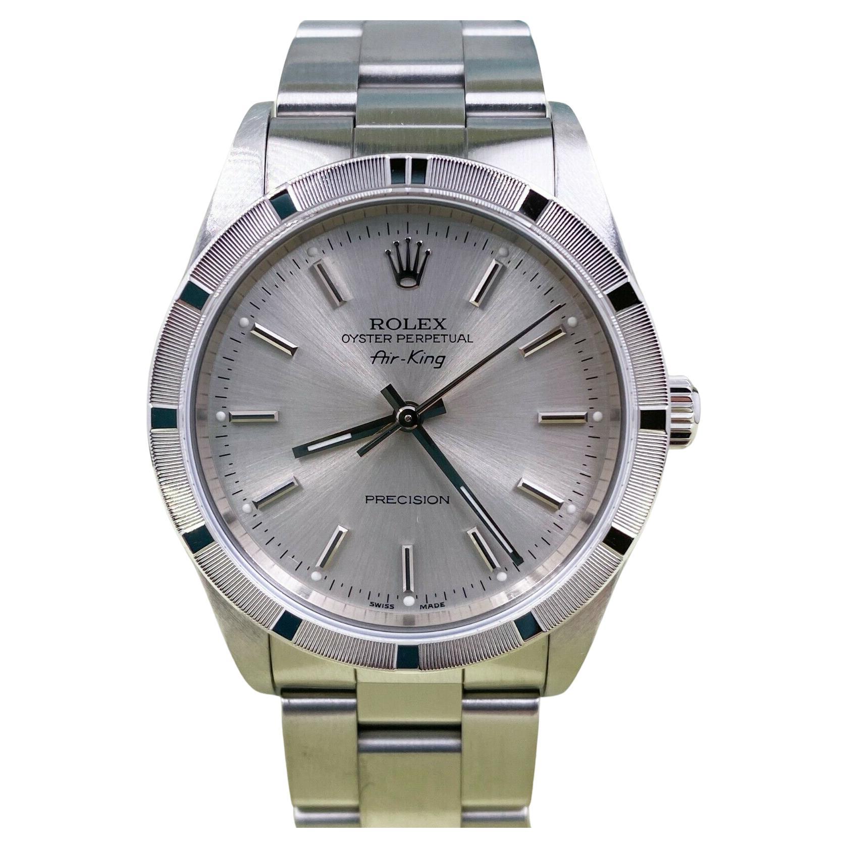 Rolex Air King Blue Dial Stainless Steel Men's Watch 14010 For Sale at ...