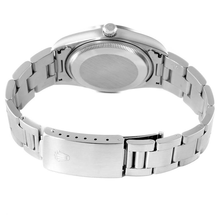 Rolex Air King 34mm Blue Dial Domed Bezel Steel Mens Watch 14000 Box ...