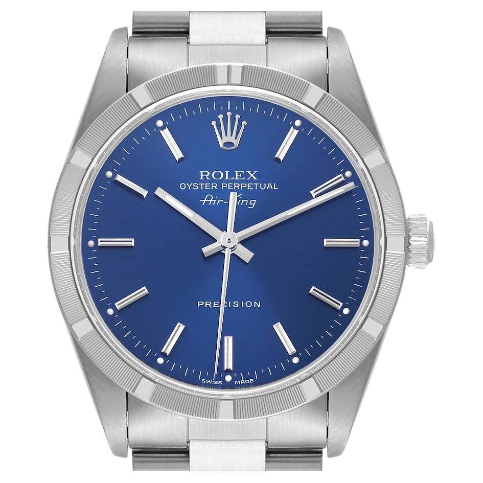 Rolex Air King 34 Black Dial Oyster Bracelet Steel Mens Watch 14010 Box ...