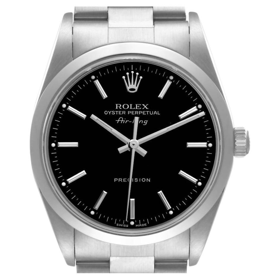 Rolex Air King 34 Black Dial Automatic Steel Men's Watch 14000 For Sale ...