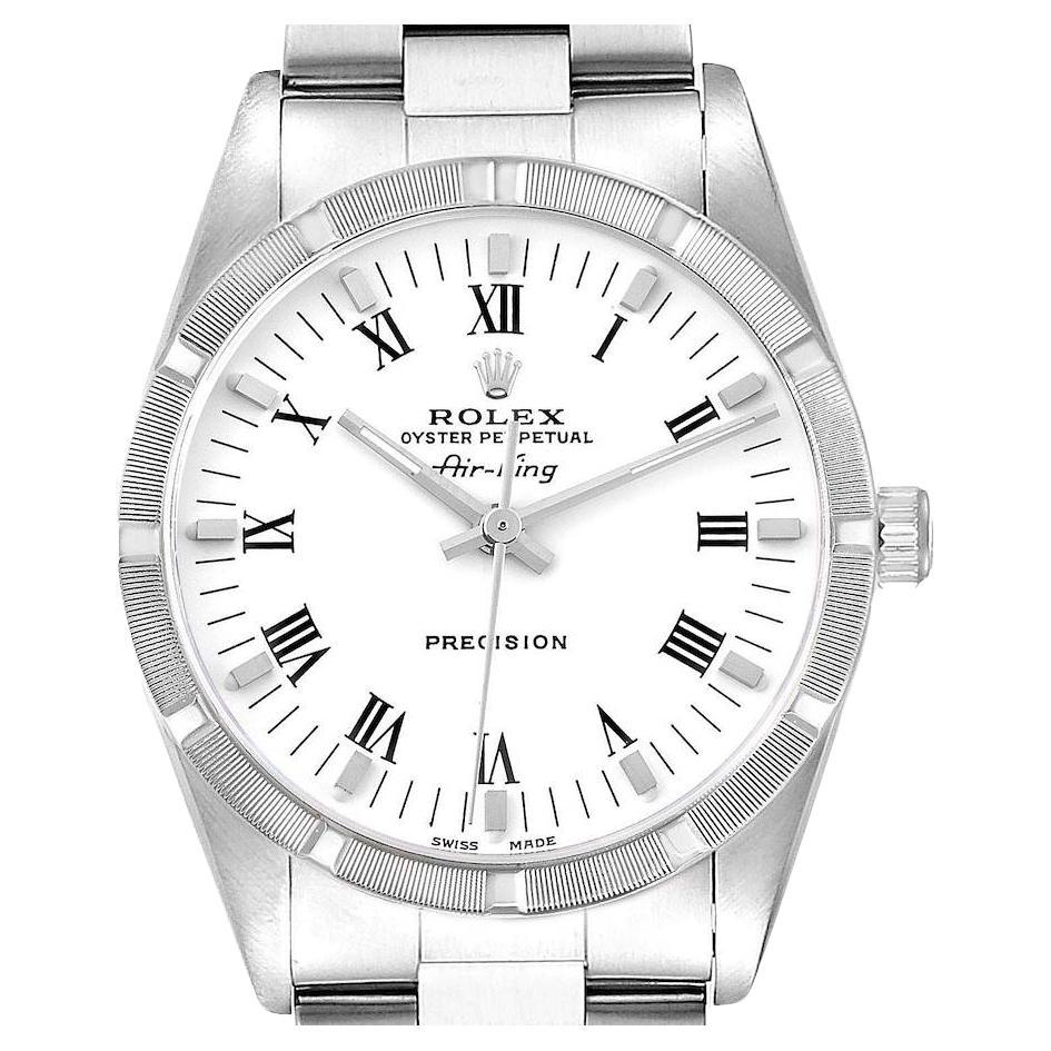 Rolex Air King 34 Black Dial Oyster Bracelet Steel Mens Watch 14010 For ...