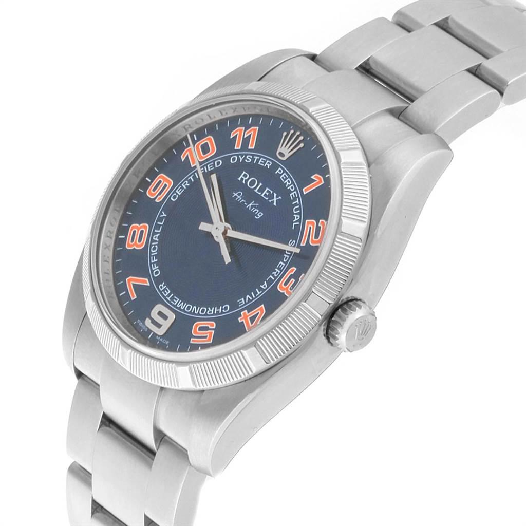 Rolex Air King Blue Concentric Dial Steel Men's Watch 114210 For Sale ...