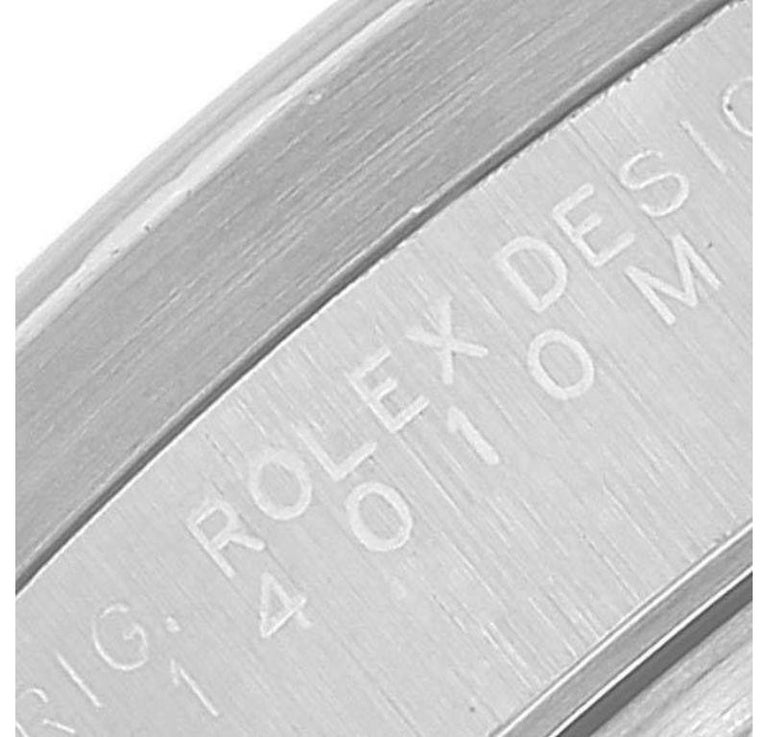 Rolex Air King Blue Dial Engine Turned Bezel Steel Mens Watch 14010 For ...