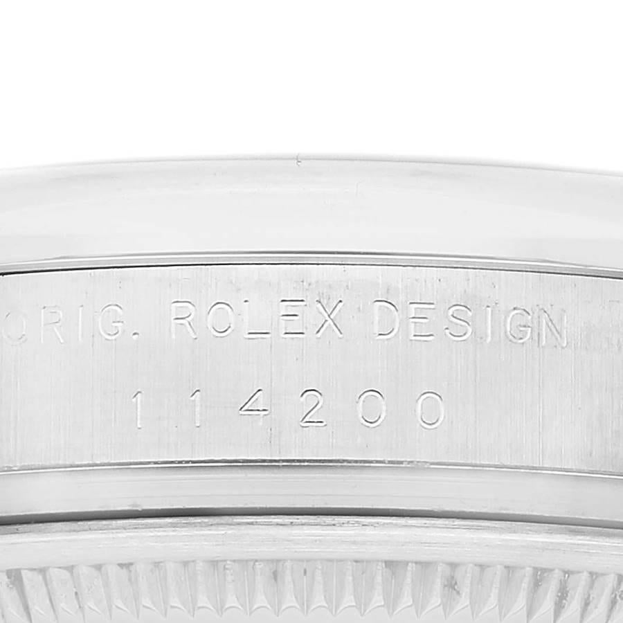 Rolex Air King Concentric Silver Orange Dial Mens Watch 114200 For Sale ...