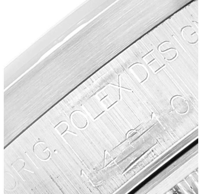 Rolex Air King Engine Turned Bezel Black Dial Steel Mens Watch 14010 ...