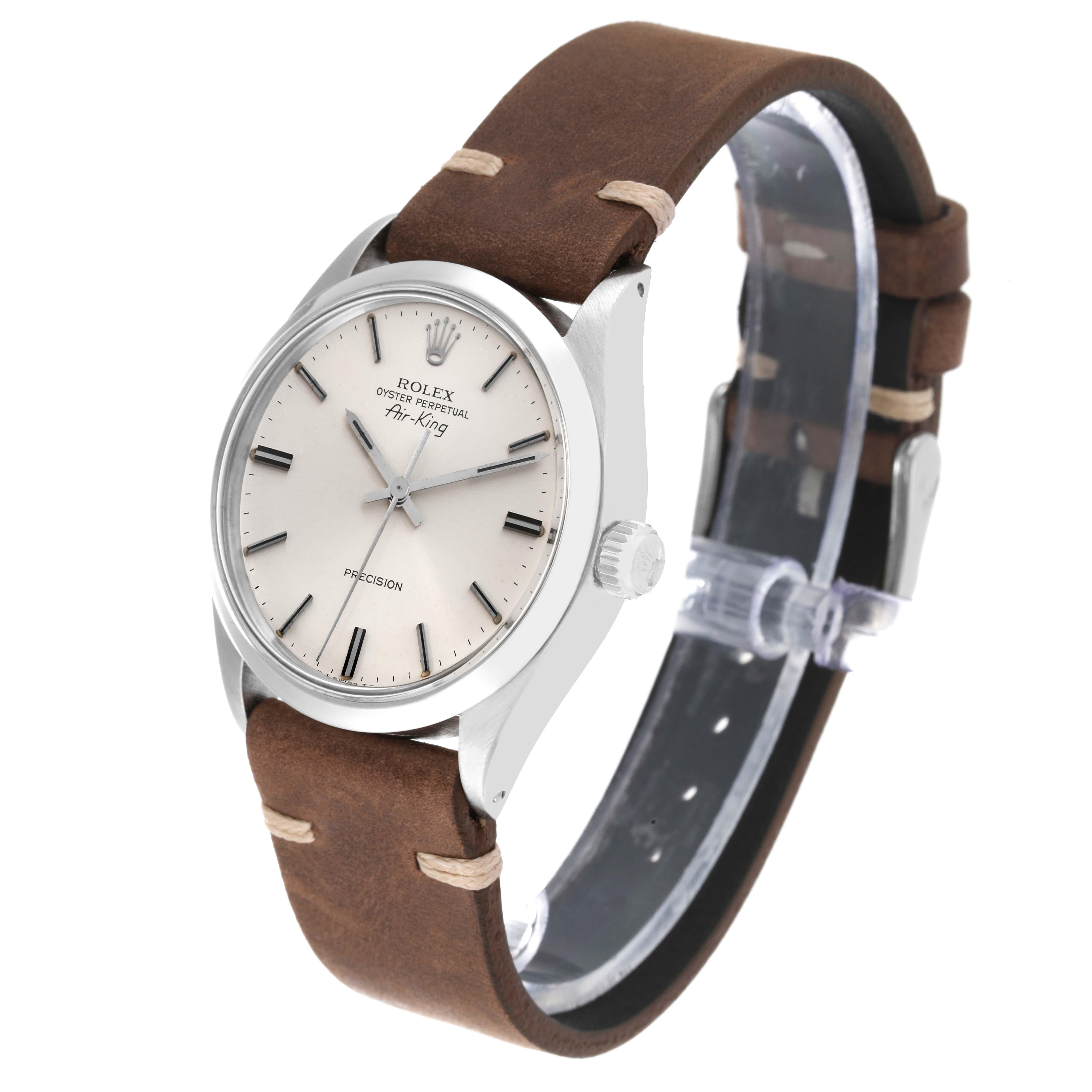 Rolex Air King Precision Silver Dial Vintage Steel Mens Watch 5500 For ...
