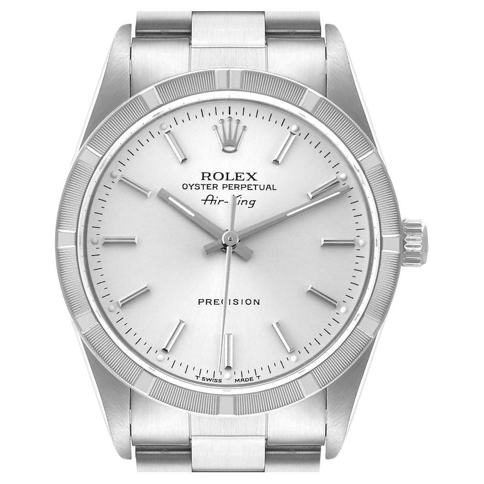 Rolex Air King Silver Dial Steel Mens Watch 14010 at 1stDibs