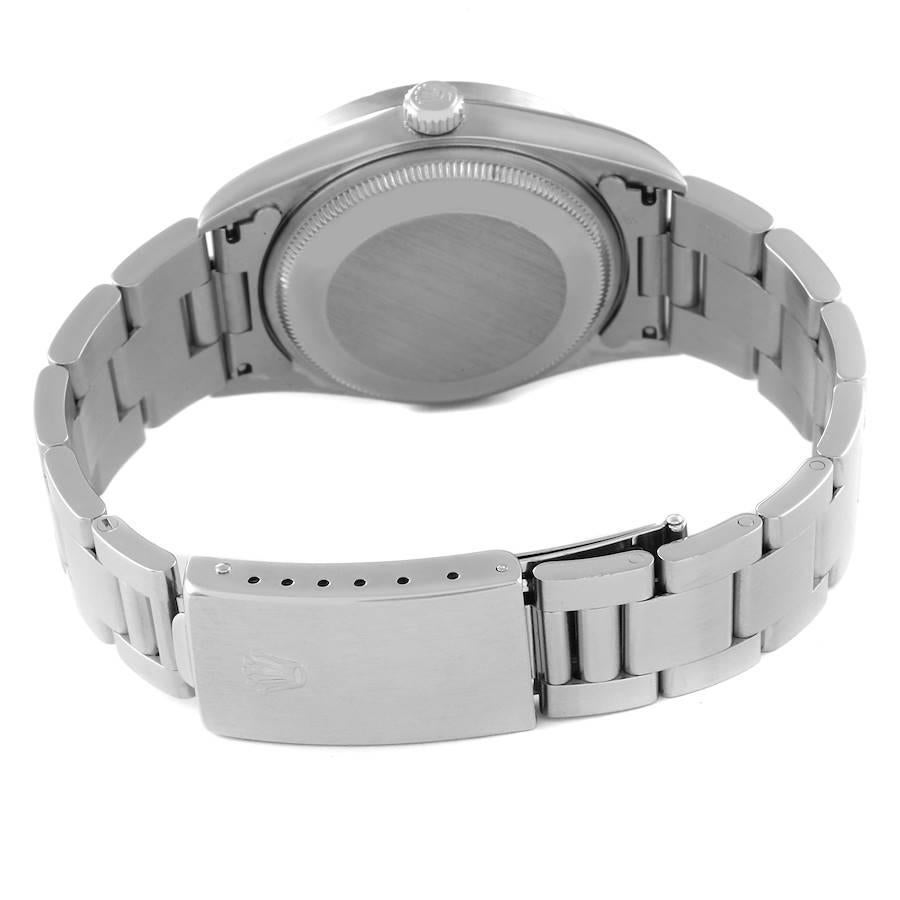 Rolex Air King Silver Dial Engine Turned Bezel Steel Mens Watch 14010 ...