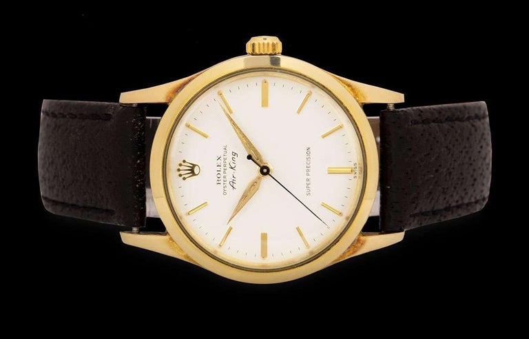 Rolex Air-King Super Precision Vintage Gents Gold Capped Silver Dial B ...