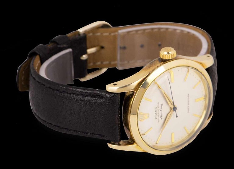 Rolex Air-King Super Precision Vintage Gents Gold Capped Silver Dial B ...