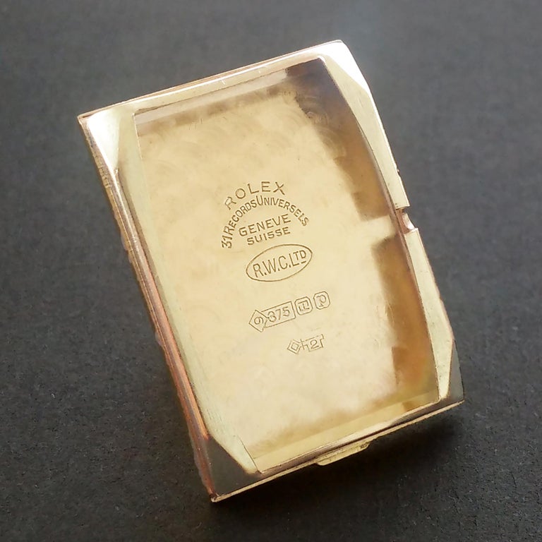 Rolex, Art Deco, Gold Wristwatch 1938 For Sale at 1stDibs