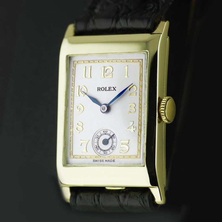 Rolex, Art Deco, Gold Wristwatch 1938 For Sale at 1stDibs