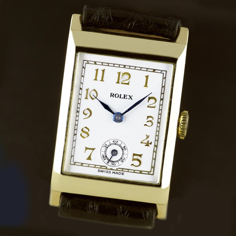 Rolex, Art Deco, Gold Wristwatch 1938 For Sale at 1stDibs