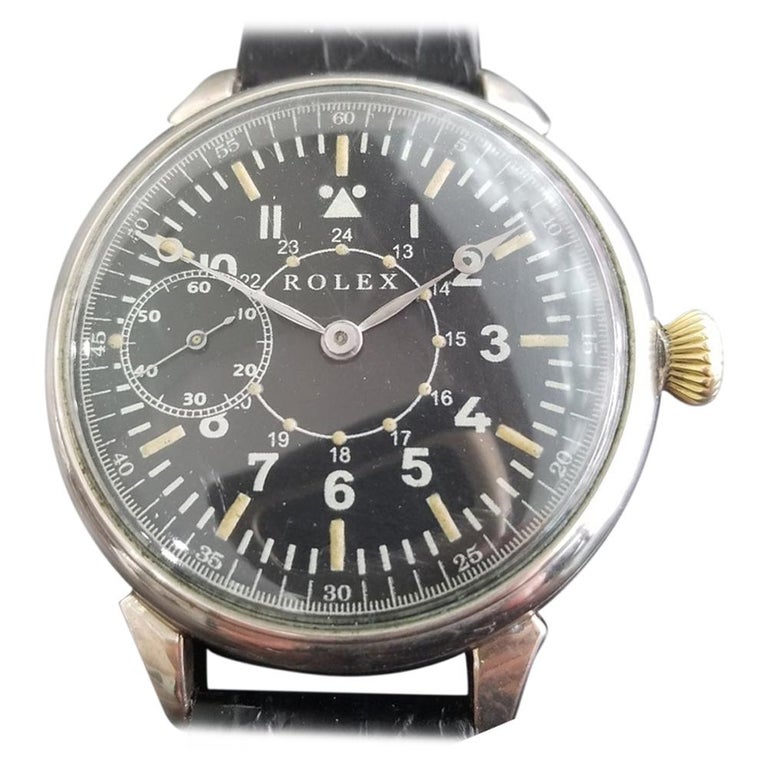 Rolex Aviator Pocketwatch Conversion Manual-Wind, c.1920s Vintage MA198 ...