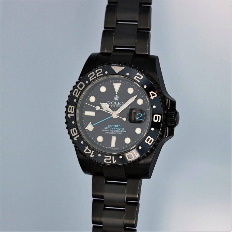 Rolex Stainless Steel DLC PVD Bamford Blacked Out Automatic Wristwatch ...