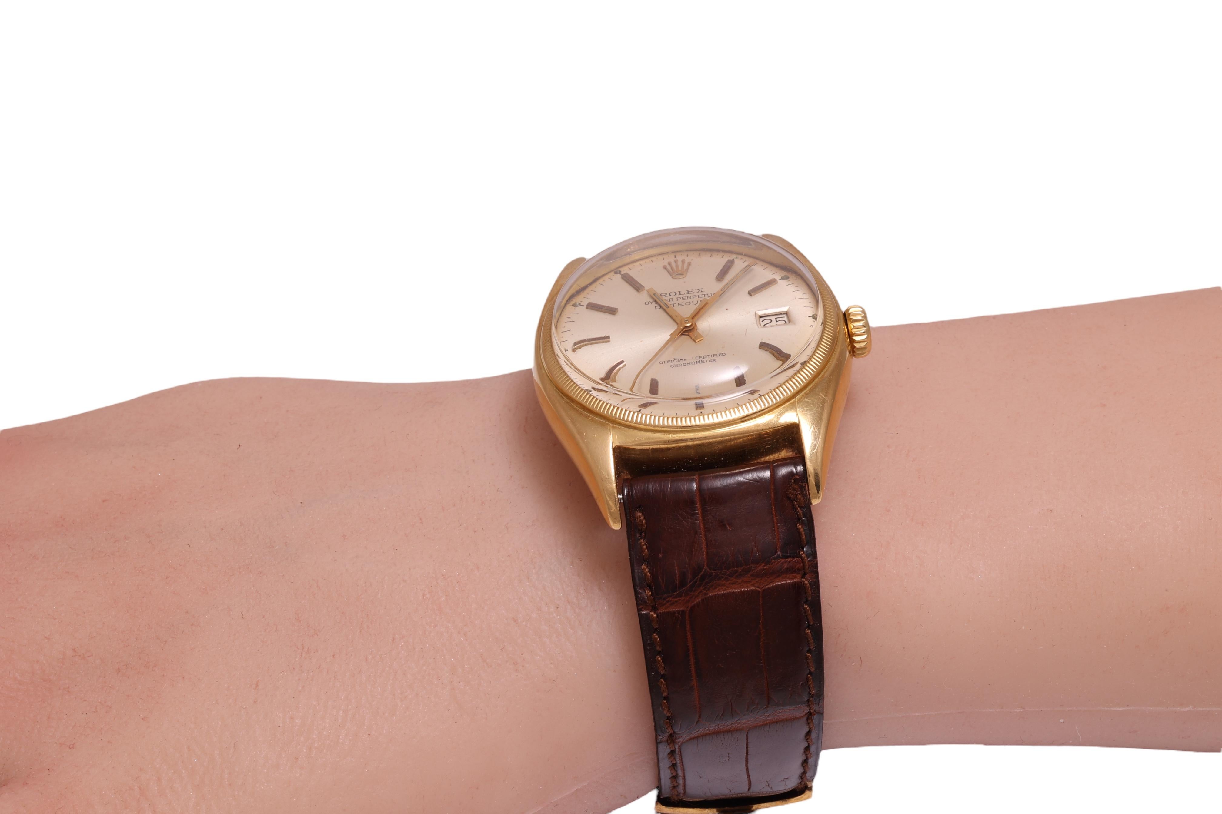 Rolex Big Bubble Back Ovettone, First Datejust Automatic Wrist Watch ...