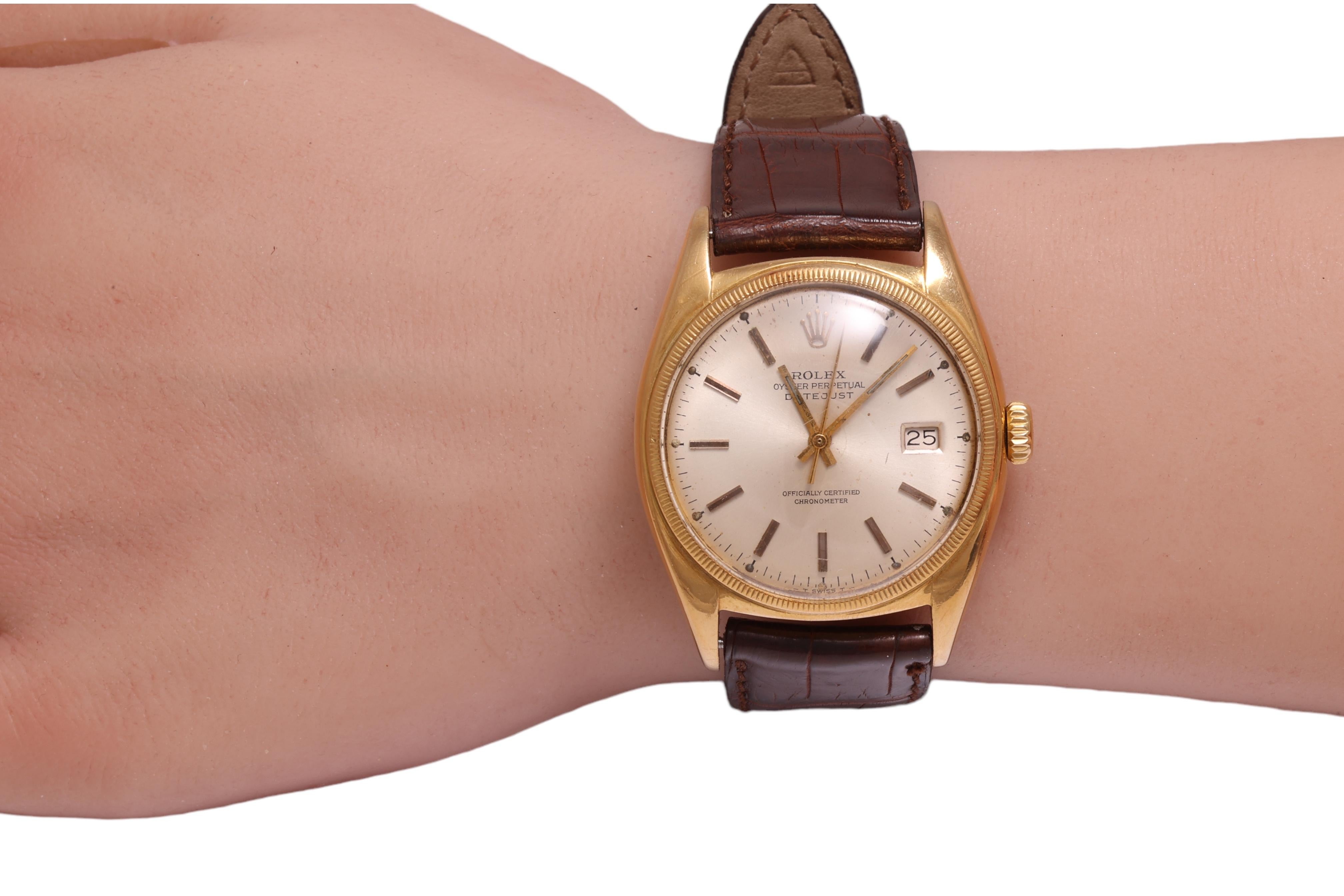 Rolex Big Bubble Back Ovettone, First Datejust Automatic Wrist Watch ...