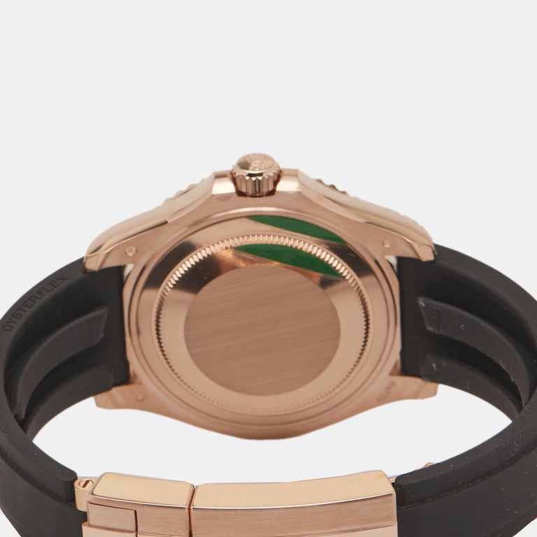 Rolex Black Cerachrom 18K Gold Oysterflex Yacht-Master Men's Wristwatch ...