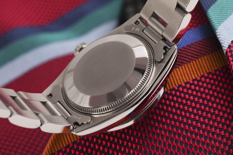 Rolex Black Pearl String Datejust S/S Oyster Perpetual Diamond Side ...