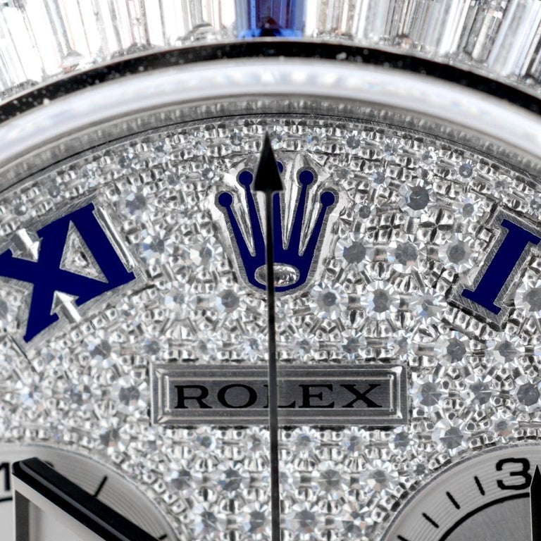 Rolex Blue 116599 Daytona 18 Karat White Gold Diamonds and Sapphires ...