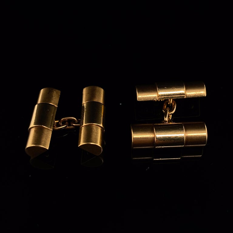 Rolex Bracelet Chain Link Cufflinks in 18 Karat Gold, Circa 1990 at 1stDibs