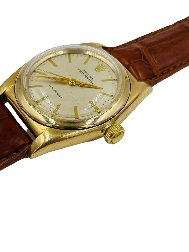 Rolex Bubble Back Yellow Gold Watch For Sale at 1stDibs