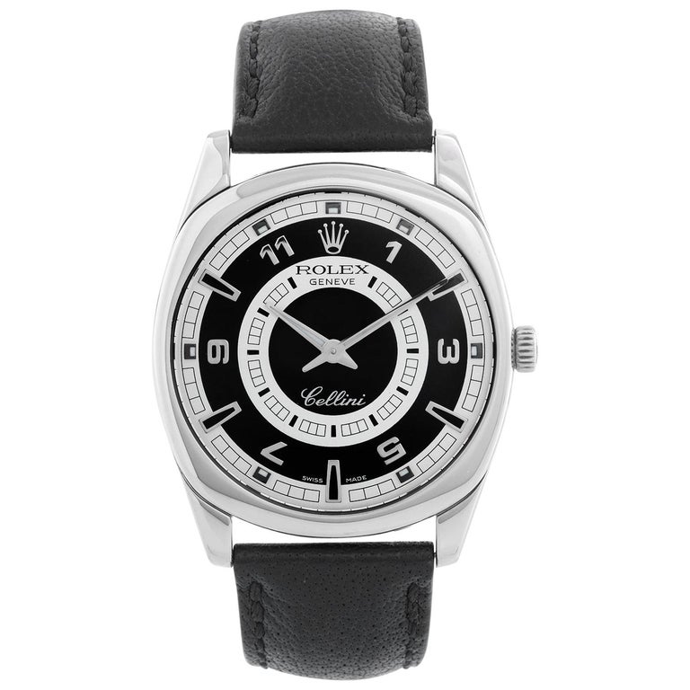 Rolex Cellini 18 Karat White Gold Men's Watch Black Dial 4243 at ...